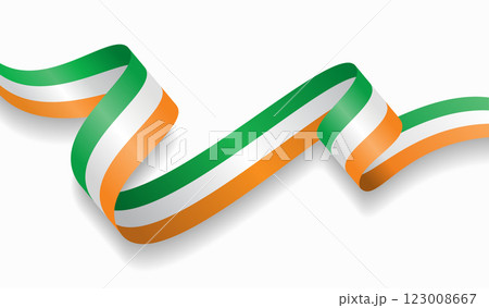 Irish flag wavy abstract background. Vector...のイラスト素材 [123008667] - PIXTA