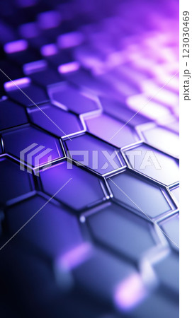 Subtle purple and gray hexagonal pattern with...のイラスト素材 [123030469] - PIXTA