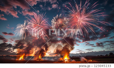 Summer solstice holiday or festival.のイラスト素材 [123045133] - PIXTA