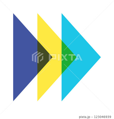 Overlapping triangle shapes risograph geometryのイラスト素材 [123046939] - PIXTA