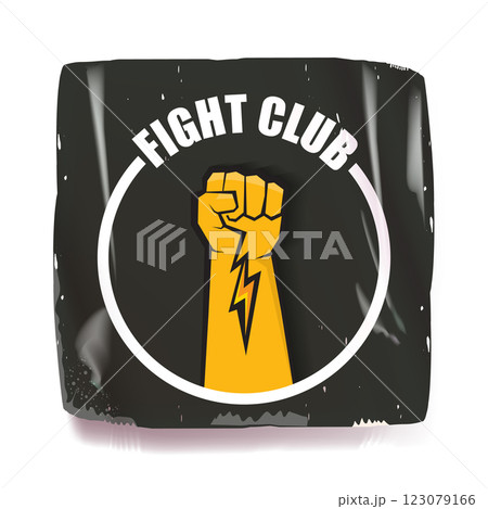 fight club vector grey sticker with logo and...のイラスト素材 [123079166] - PIXTA