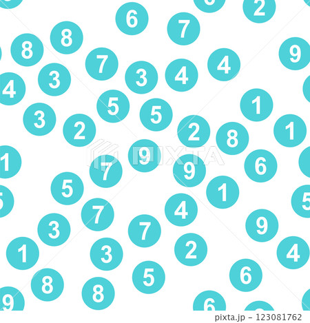 Seamless pattern with beautiful numbers....のイラスト素材 [123081762] - PIXTA
