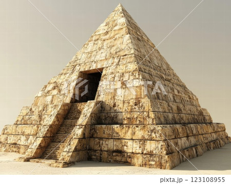 Ancient Pyramid with Entrance and Stairsのイラスト素材 [123108955] - PIXTA