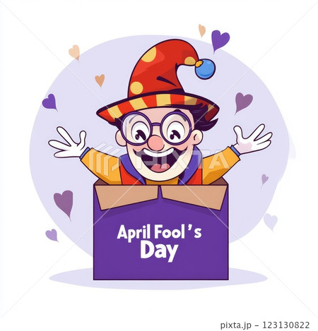 Festive prank: april fool's day celebration...のイラスト素材 [123130822] - PIXTA