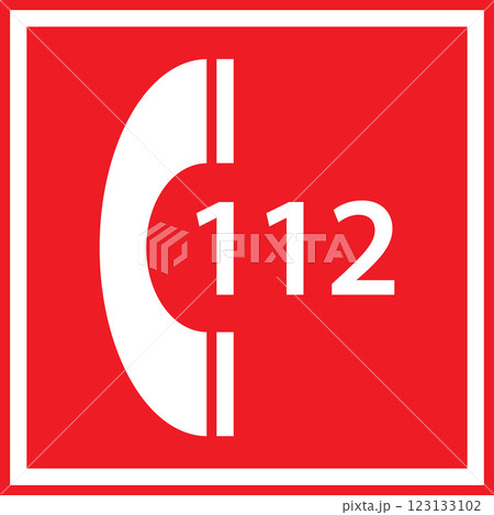 Emergency contact sign. Emergency call icon....のイラスト素材 [123133102] - PIXTA
