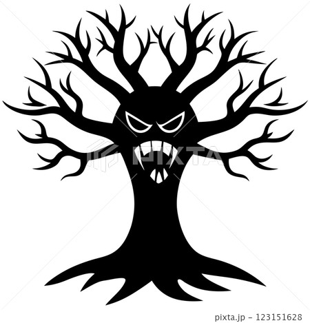 Angry Tree Character Cartoon Illustration...のイラスト素材 [123151628] - PIXTA