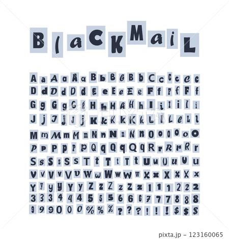 Blackmail or Ransom Kidnapper Anonymous Note...のイラスト素材 [123160065] - PIXTA