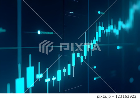 A dynamic animated scene of a financial market...のイラスト素材 [123162922 ...