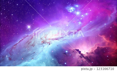 Pink space nebula clouds among star pigs のイラスト素材 [123166710] - PIXTA