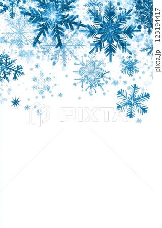 Beautiful snowflakes falling gracefully over a...のイラスト素材 [123194417 ...