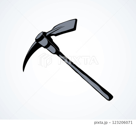 Pick axe icon. Vector drawing signのイラスト素材 [123206071] - PIXTA