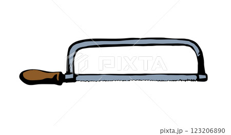 Iron hand saw. Vector drawingのイラスト素材 [123206890] - PIXTA