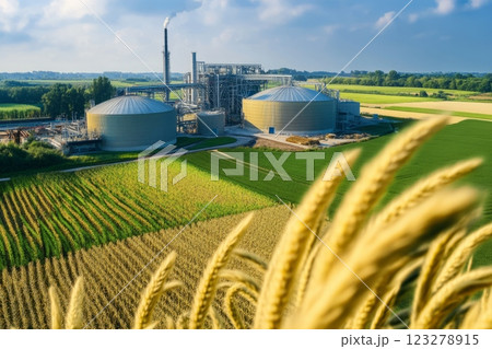 Biogas digester converting organic waste into...のイラスト素材 [123278915] - PIXTA