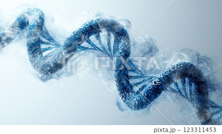 Unique depiction of a DNA double helix immersed...のイラスト素材 [123311453 ...