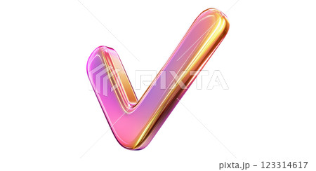 Vibrant gradient checkmark icon isolated on...のイラスト素材 [123314617] - PIXTA
