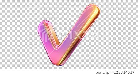 Vibrant gradient checkmark icon isolated on...のイラスト素材 [123314617] - PIXTA