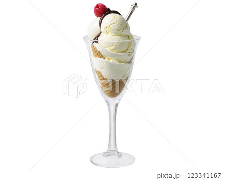 Ice Cream Sundae Glasses - Tall glasses, often...のイラスト素材 [123341167 ...