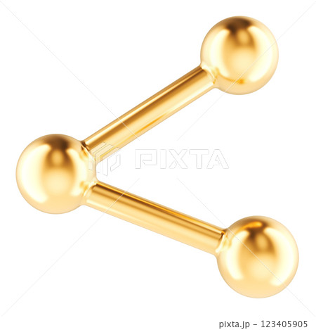 Golden share, icon. 3D renderingのイラスト素材 [123405905] - PIXTA