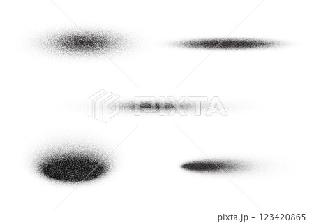 Circle vector shadows with grainy noise...のイラスト素材 [123420865] - PIXTA