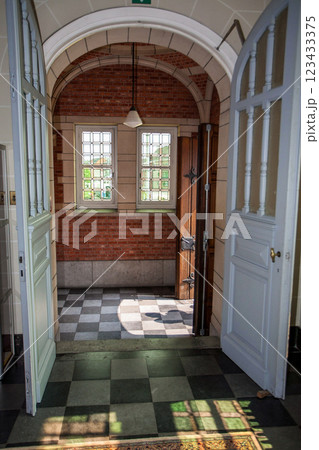 An Inviting Entrance Featuring Timeless Classic...の写真素材 [123433375] - PIXTA