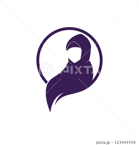 Muslimah hijab Logo template vectorのイラスト素材 [123443559] - PIXTA