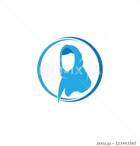 Muslimah hijab Logo template vectorのイラスト素材 [123443565] - PIXTA