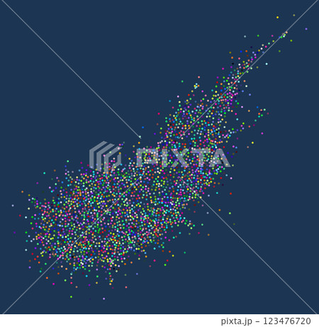 Colorful dotted particles flowのイラスト素材 [123476720] - PIXTA