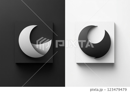 Comparison of outdated logo and modern...のイラスト素材 [123479479] - PIXTA