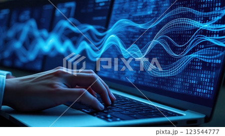 Digital Transformation Neural Network Data...のイラスト素材 [123544777] - PIXTA