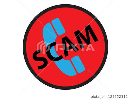 Phone scam call icon. Vector illustrationのイラスト素材 [123552513] - PIXTA