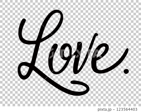 Stylish handwritten calligraphy "Love"... - Stock Illustration ...