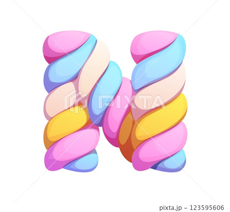 Fast food marshmallow snack alphabet font...のイラスト素材 [123595606] - PIXTA