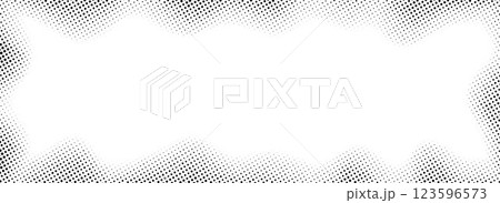 Halftone rectangle grain frame. Black comic...のイラスト素材 [123596573] - PIXTA