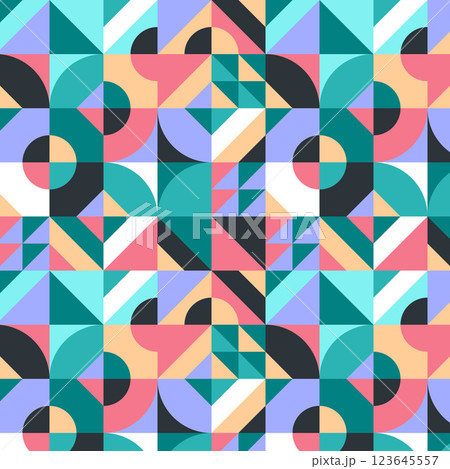 Flat color-blocked patternのイラスト素材 [123645557] - PIXTA