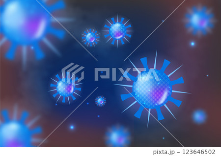 Coronavirus microscope bacteria designのイラスト素材 [123646502] - PIXTA