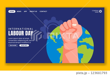 Cartoon Laborers Illustration for Labor Day...のイラスト素材 [123681793] - PIXTA