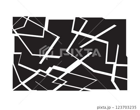 Broken Plate Icon, Ceramic Pieces silhouettes,...のイラスト素材 [123703235 ...