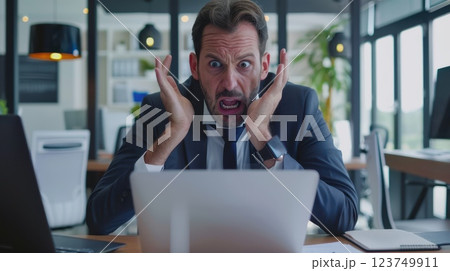 Technical Difficulty at Work, Frustrated...のイラスト素材 [123749911] - PIXTA