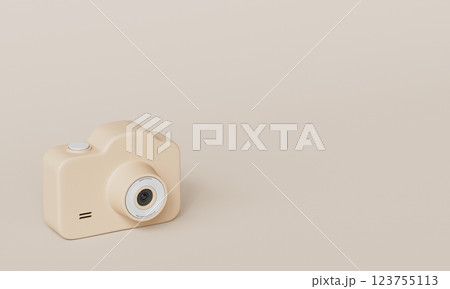 Mini Digital Camera om Beige Backgroundのイラスト素材 [123755113] - PIXTA