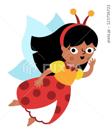 Vector insect fairy icon isolated on white...のイラスト素材 [123756722] - PIXTA