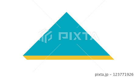 Bold brutalist triangle icon. Minimal abstract...のイラスト素材 [123771926 ...