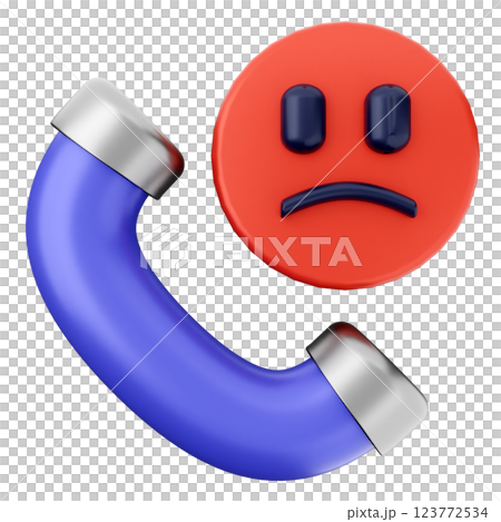3d helpdesk support center service call emojiのイラスト素材 [123772534] - PIXTA