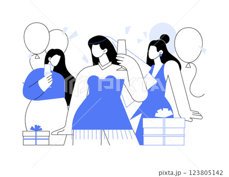 Bachelorette party isolated cartoon vector...のイラスト素材 [123805142] - PIXTA