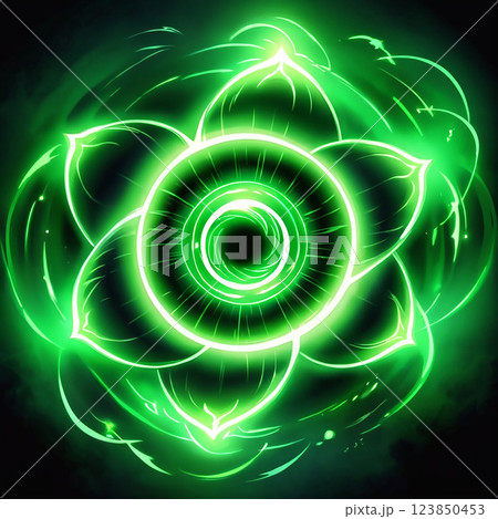 Glowing Green Eye Symbol Magic Circleのイラスト素材 [123850453] - PIXTA