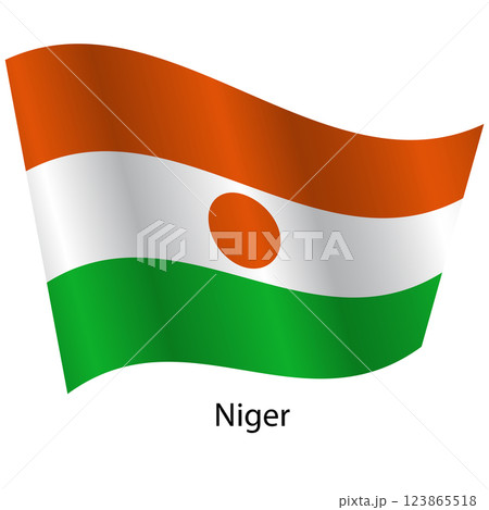 Flag of the country Niger on a white backgroundのイラスト素材 [123865518] - PIXTA
