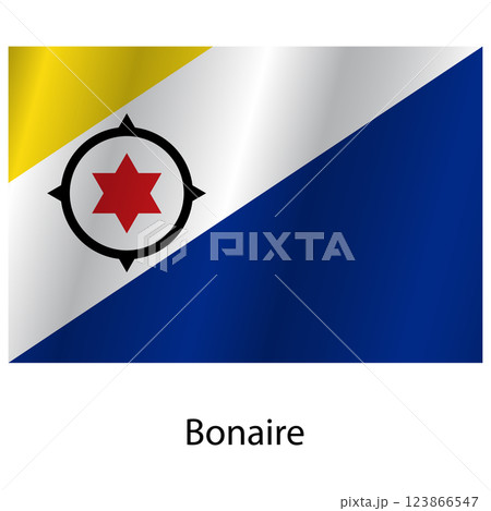 Flag of the country Bonaire on a white backgroundのイラスト素材 [123866547 ...