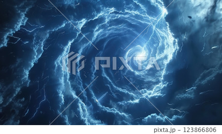 Astral tornado spiraling through nebula with...のイラスト素材 [123866806] - PIXTA
