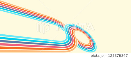 Colorful linear pattern of colored lines in...のイラスト素材 [123876847] - PIXTA