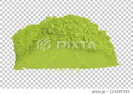 Green powder isolated on transparent background.のイラスト素材 [123895585] - PIXTA