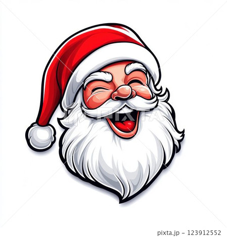 Winking Santa Claus Cartoon Portraitのイラスト素材 [123912552] - PIXTA